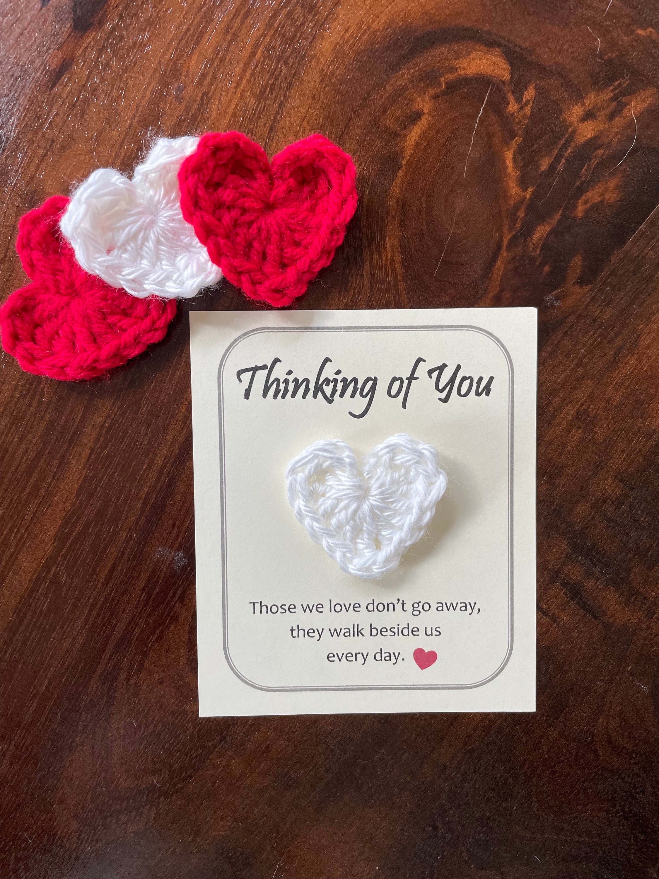 Condolence Card: Crochet Heart Memento, Sympathy Gift - Etsy
