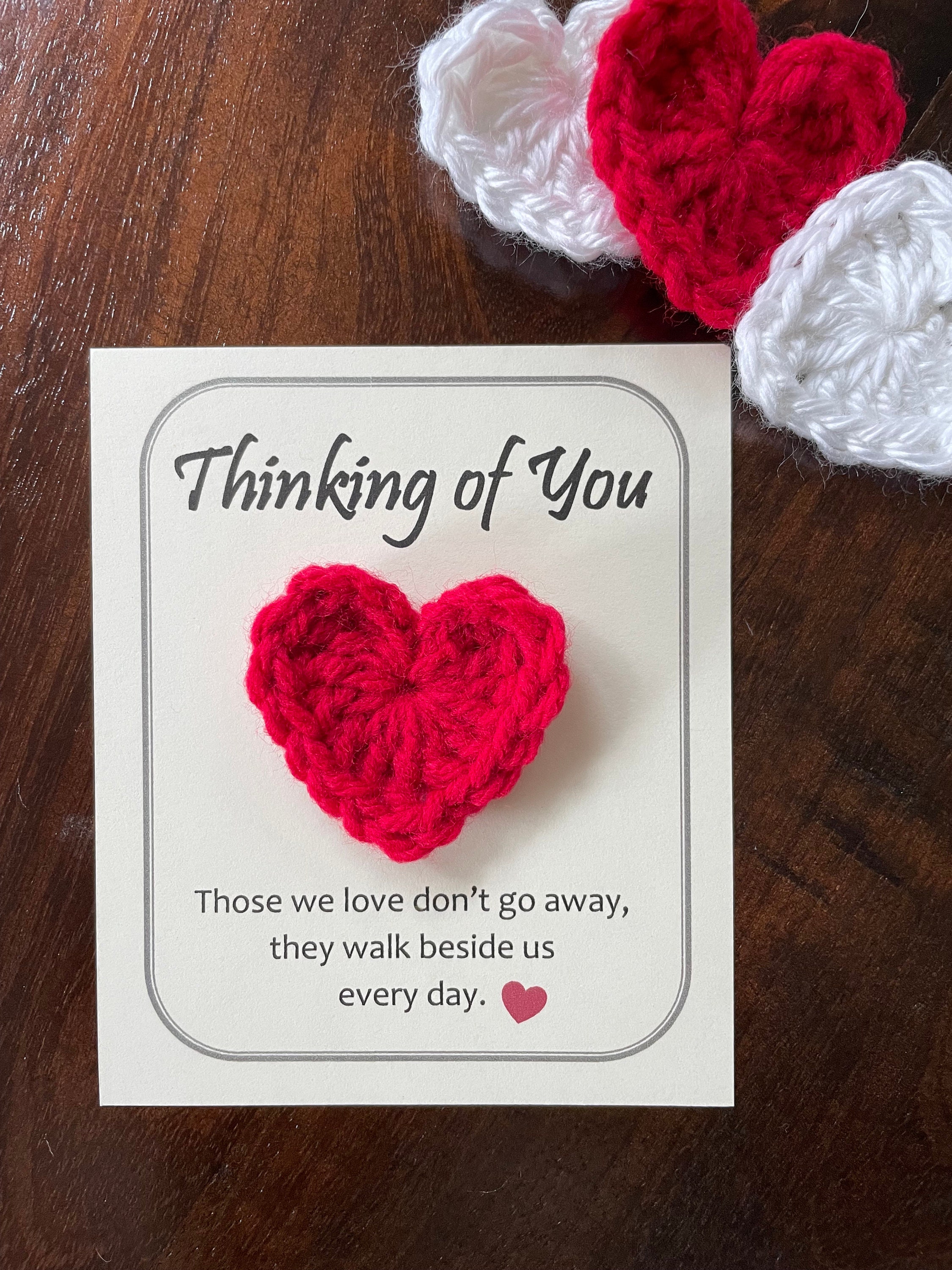 Sympathy Card / Sympathy Memento / Crochet Heart / Condolence Card ...