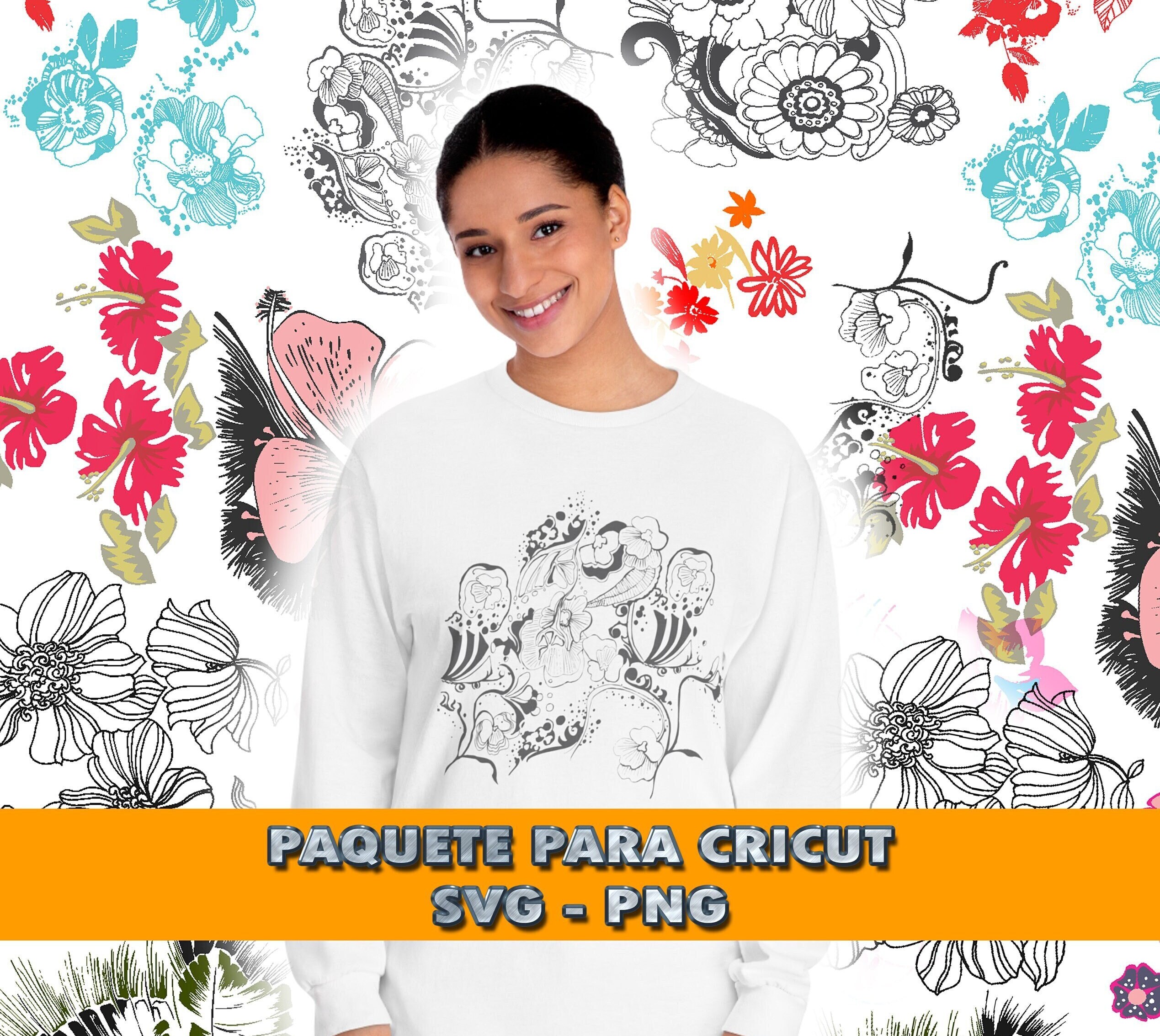 Paquete De Flores De Cayena Svg Cricut, CAYENA PNG CRICUT, Diseño De ...