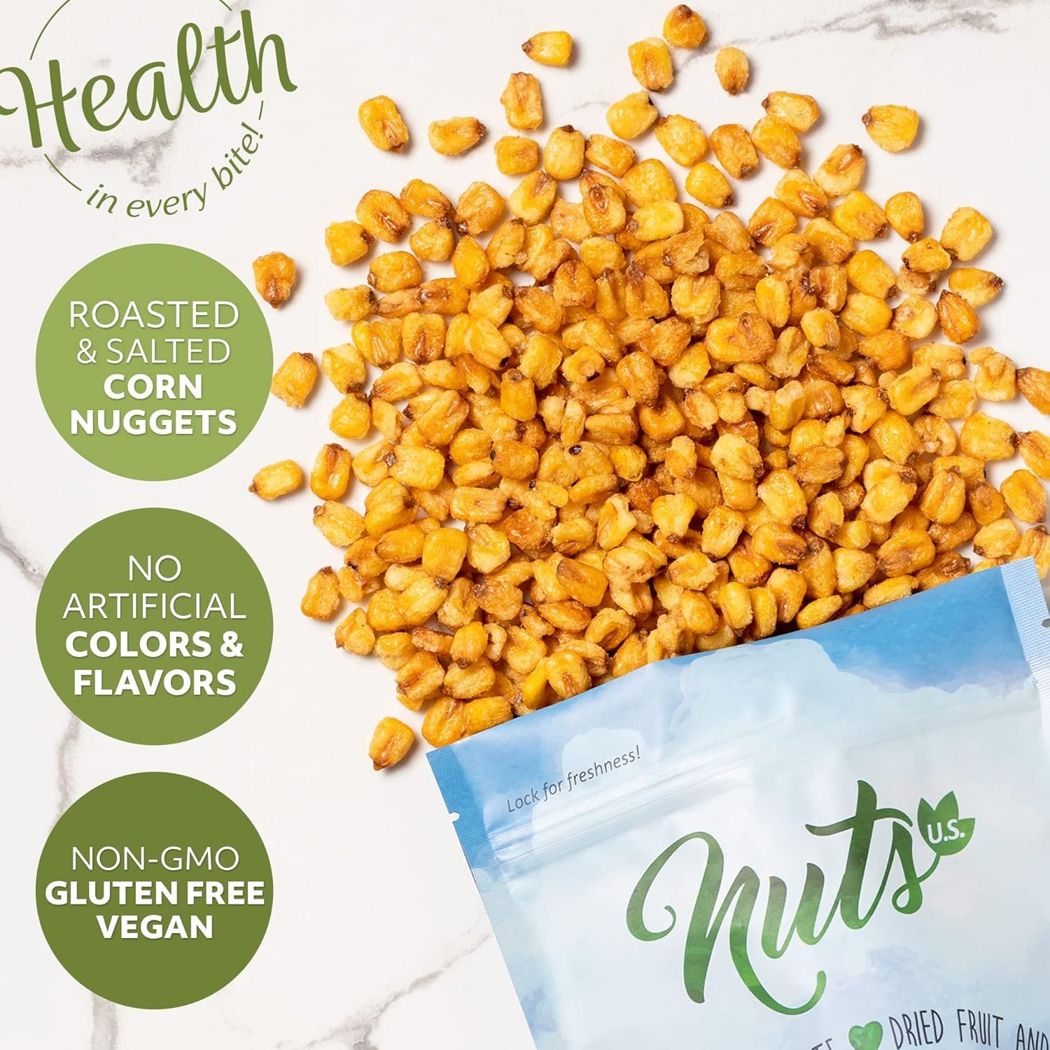 NUTS U.S. - Roasted and Salted Corn Nuggets | No Artificial Colors ...