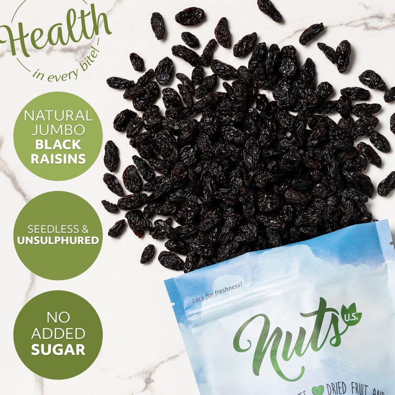 California Black Raisins, Seedless, Unsulphured, Natural - Etsy