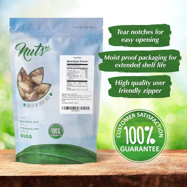 NUTS U.S. – Brazil Nuts | Shelled Whole Kernels | Raw and Unsalted ...