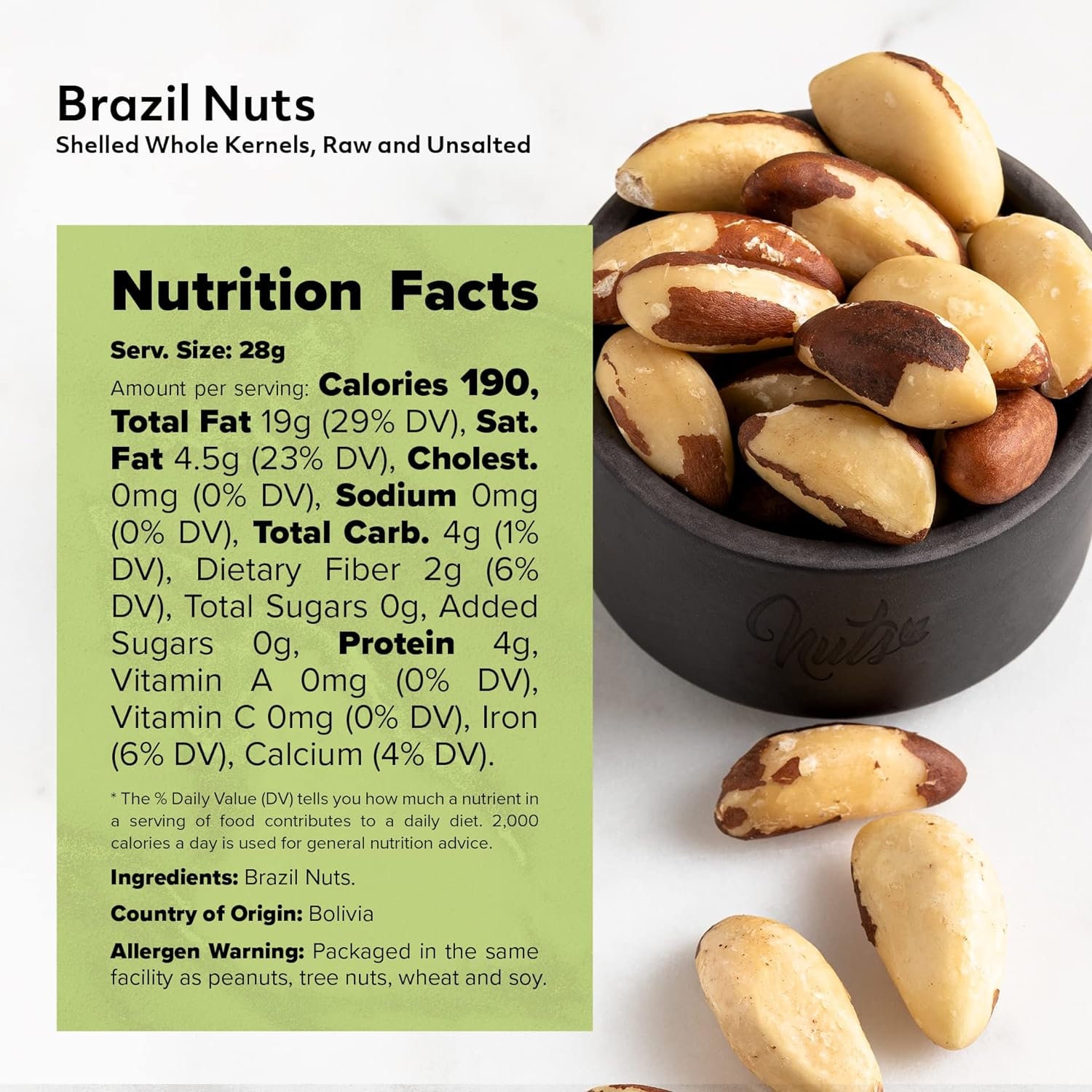 NUTS U.S. – Brazil Nuts | Shelled Whole Kernels | Raw and Unsalted ...