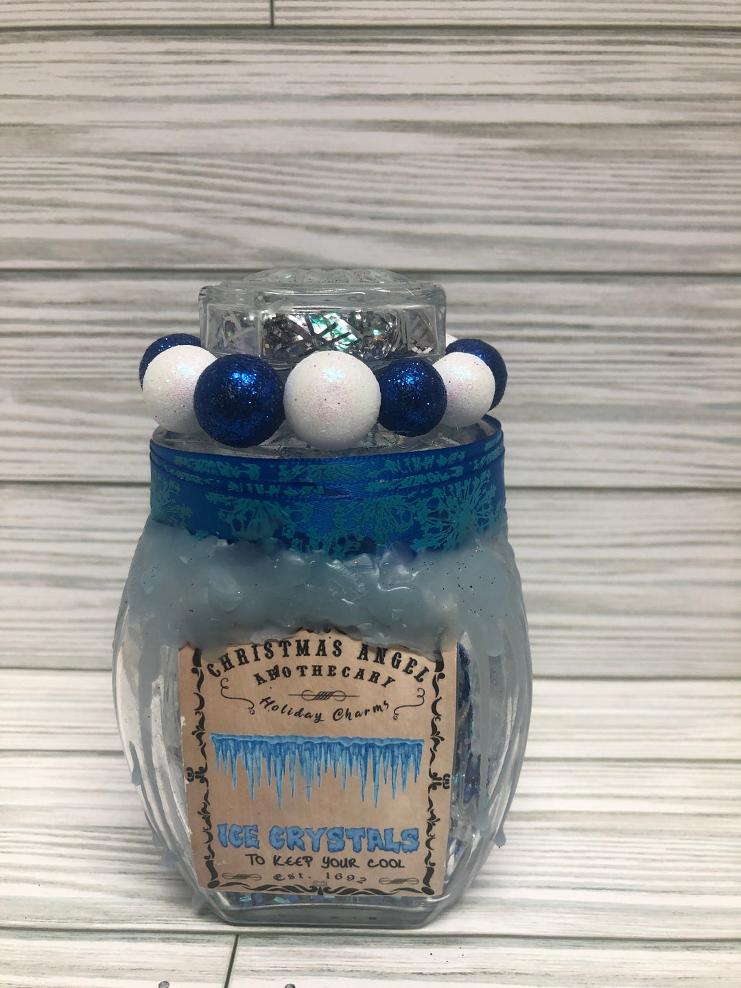 Christmas Angel Apothecary - Ice Crystals Potion Bottle - Etsy