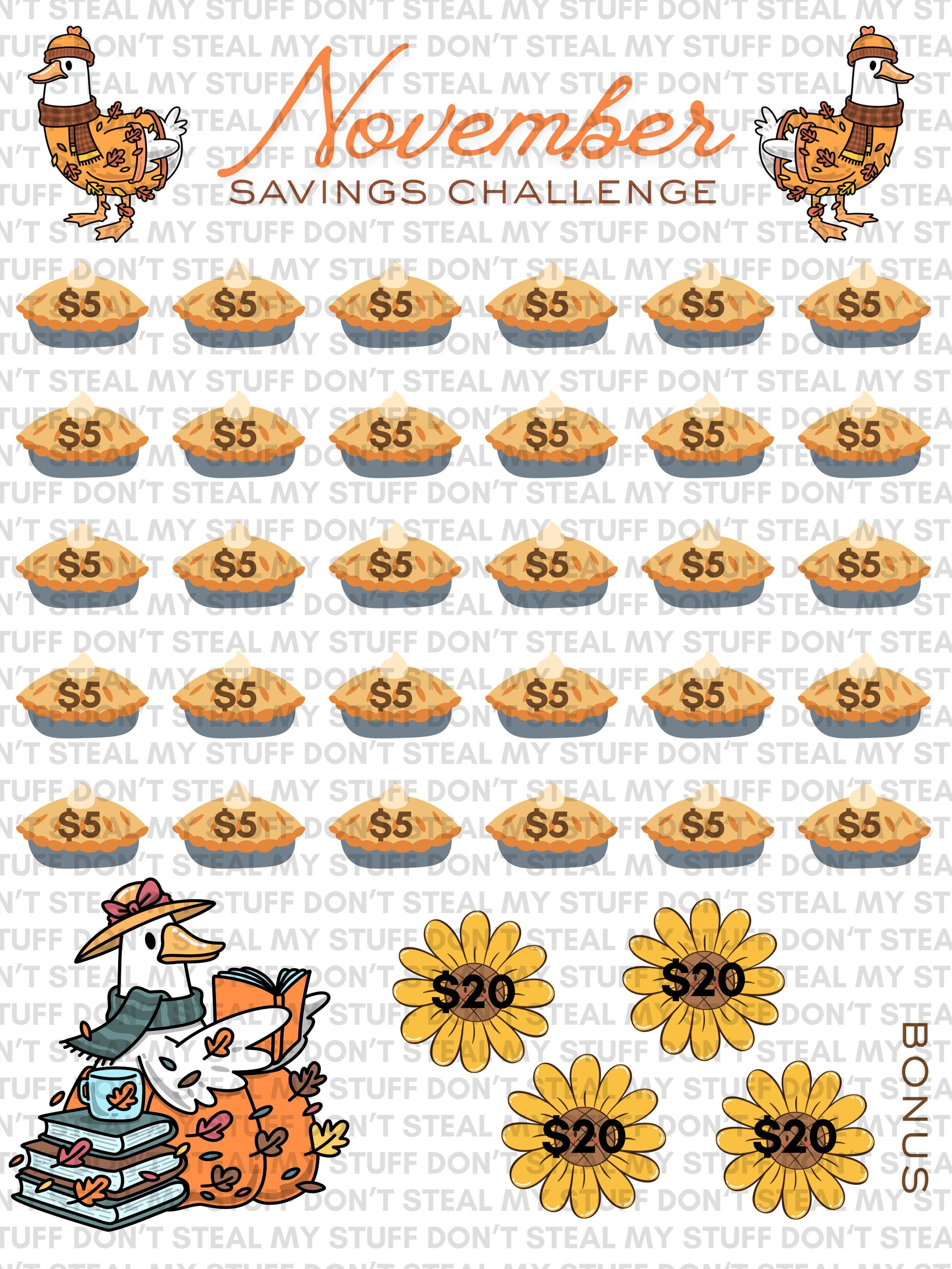Silly Goose Savings Challenge: All Months - Etsy