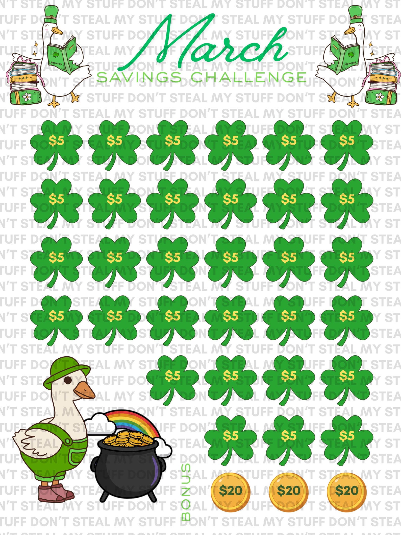Silly Goose Savings Challenge: All Months - Etsy