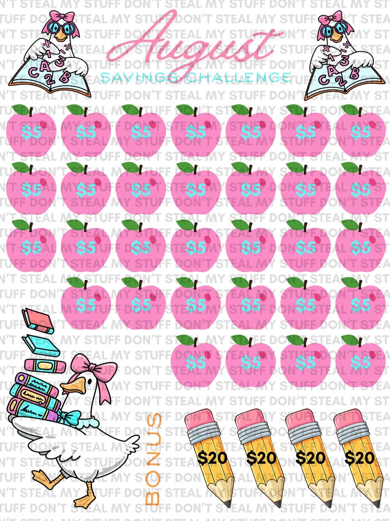 Silly Goose Savings Challenge: All Months - Etsy