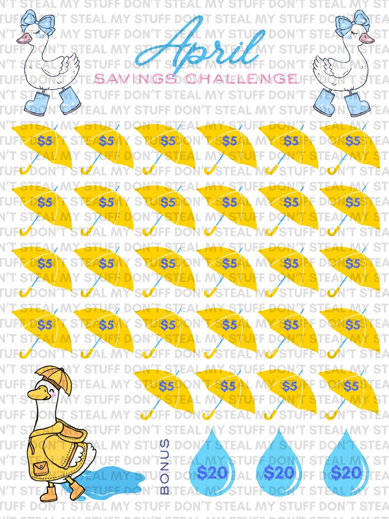 Silly Goose Savings Challenge: All Months - Etsy