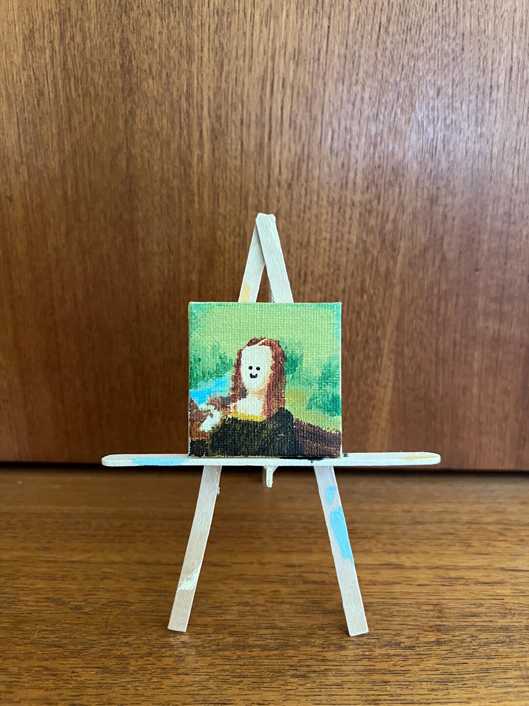 Mini Famous Painting Leonardo Da Vinci Mona Lisa Artwork Doll House ...