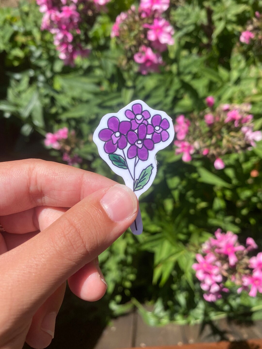 Violet Sticker, February Birth Month Vinyl Sticker, Durable Water ...