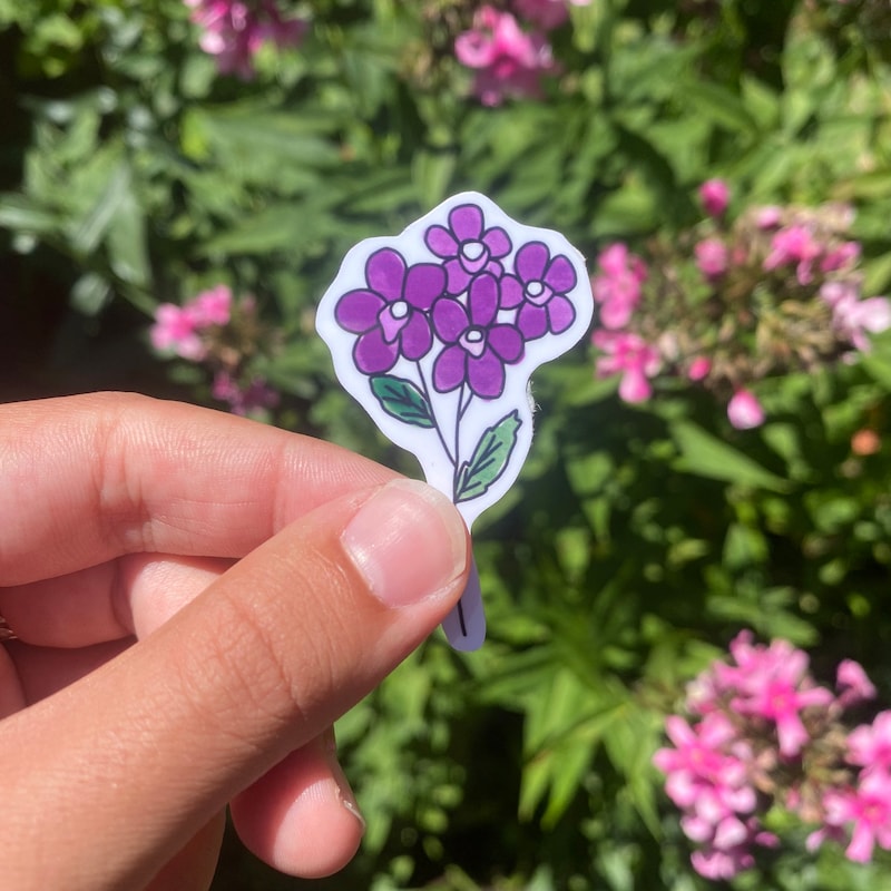 Violet Flower Decal - Etsy