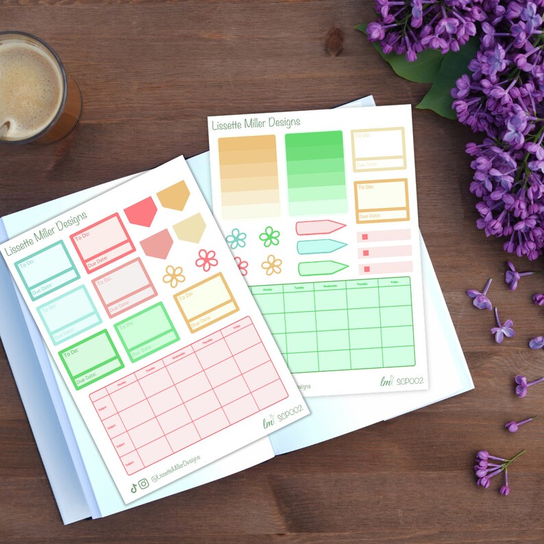 School Planner & Hydration Stickers Set: Stay Organized and Hydrated ...