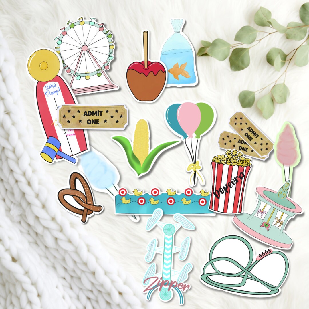 County Fair Sticker Pack Adorable Fair Stickers Theme Sticker Set Fair ...
