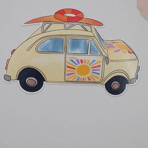 Surfboard Beetle Car | Surfer Bug Car | VW Bug Surfer | Hippie VW Bug ...