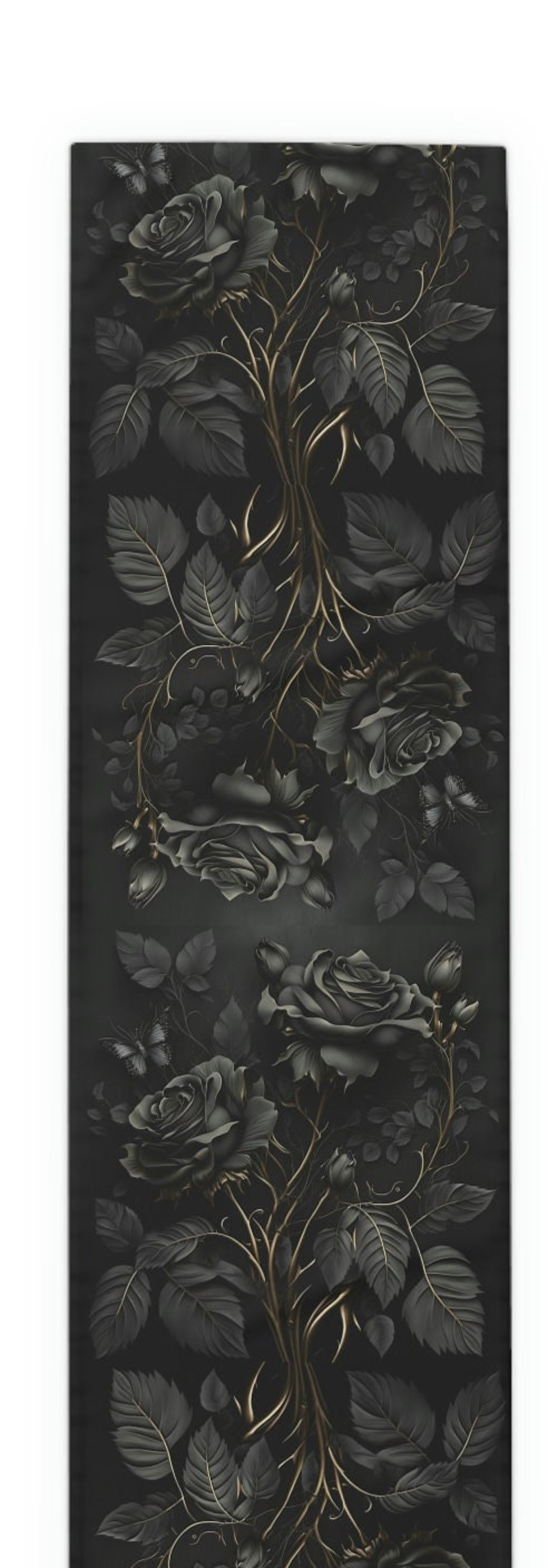 Table Runner Black Rose Pattern Home Interior Housewarming Gift for ...