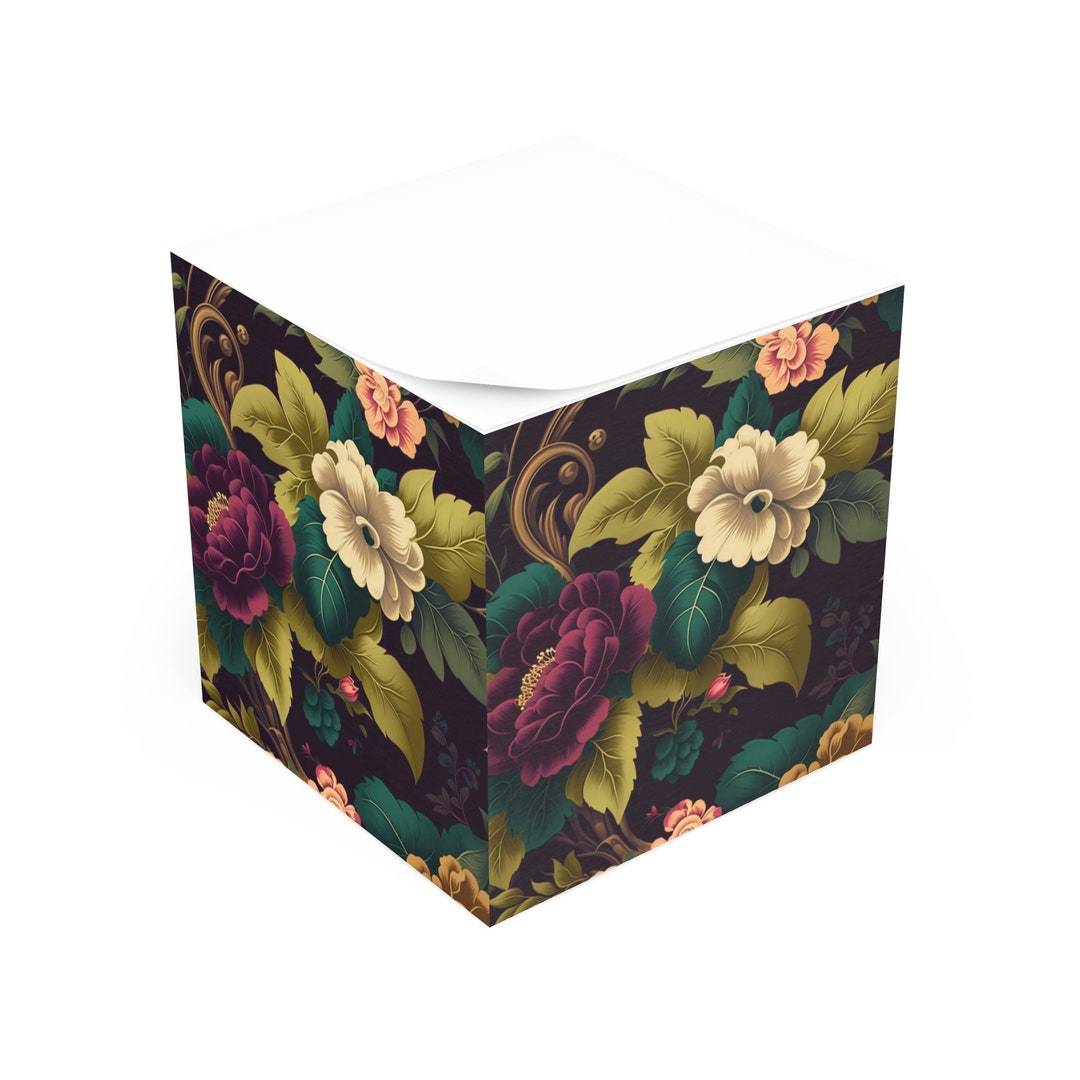 Note Cube Botanic Design Back to School Teacher Gift Client Gift Office ...