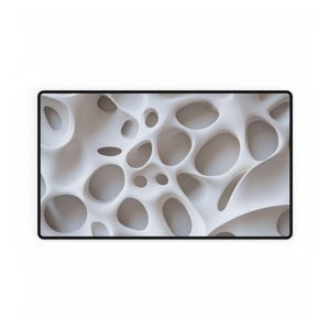 Surreal White Desk Mat Gaming Station Modern Professional Non-slip ...