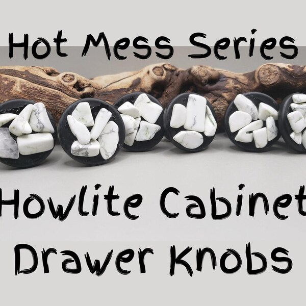 Howlite Knobs - Etsy