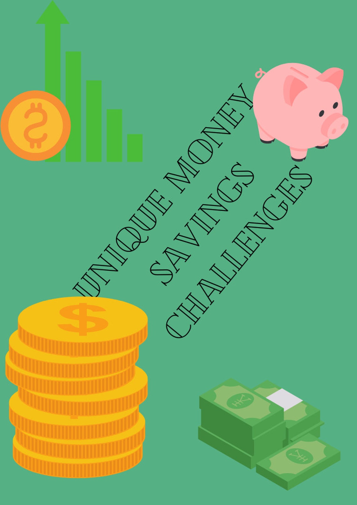 Unique Printable Savings Challenge Bundle – 30 Day & Monthly Money ...