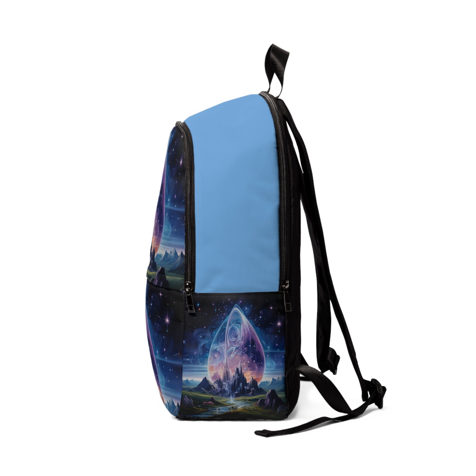 Crystal Tower Themed Fabric Backpack Trendy Gift for Crystal Lover Back ...