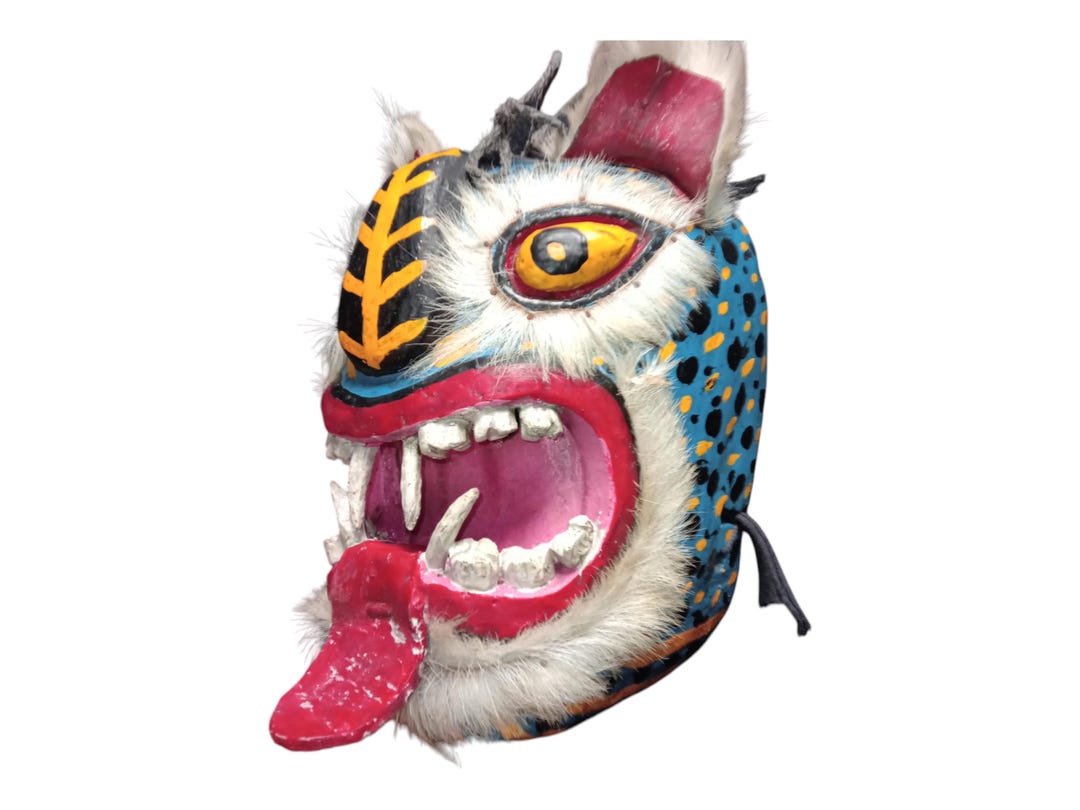 Vintage Tecuan Mask From the Zitlaltecan Tlacololeros. Wooden Mask. - Etsy