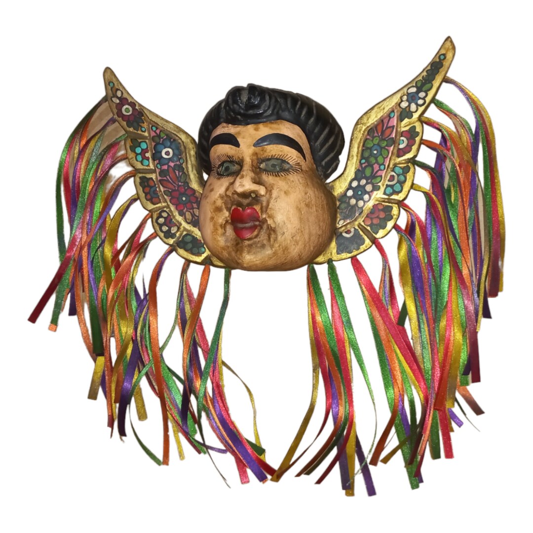 Wooden Mask. Angel Blowing Cheek. Mexican Popular Art. Mexican - Etsy