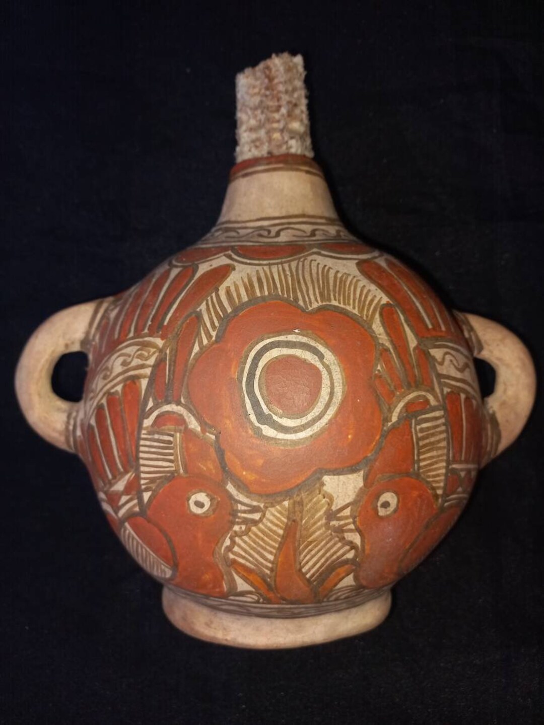 Clay Amphora. Mexican Folk Art. Home Decor. Utilitarian Crafts ...