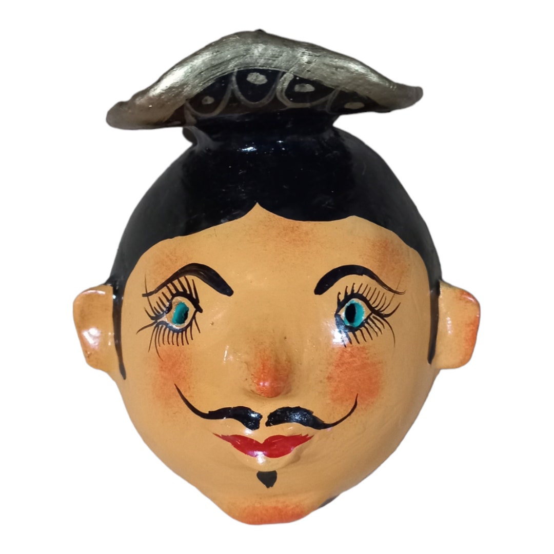 Coconut Mask. Mariachi. Mexican Popular Art. Vibrant - Etsy