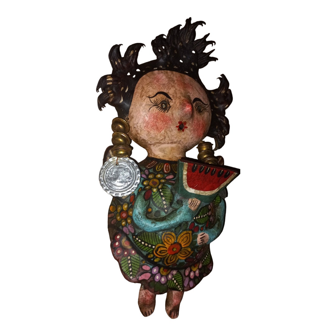 Coconut Doll. Mexican Folk Art. Wall Decoration. Handmade. - Etsy