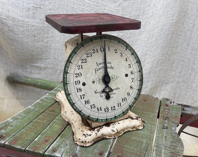 Antique 1920s American Family Scale, Metal, Rustic Farmhouse Decor ...