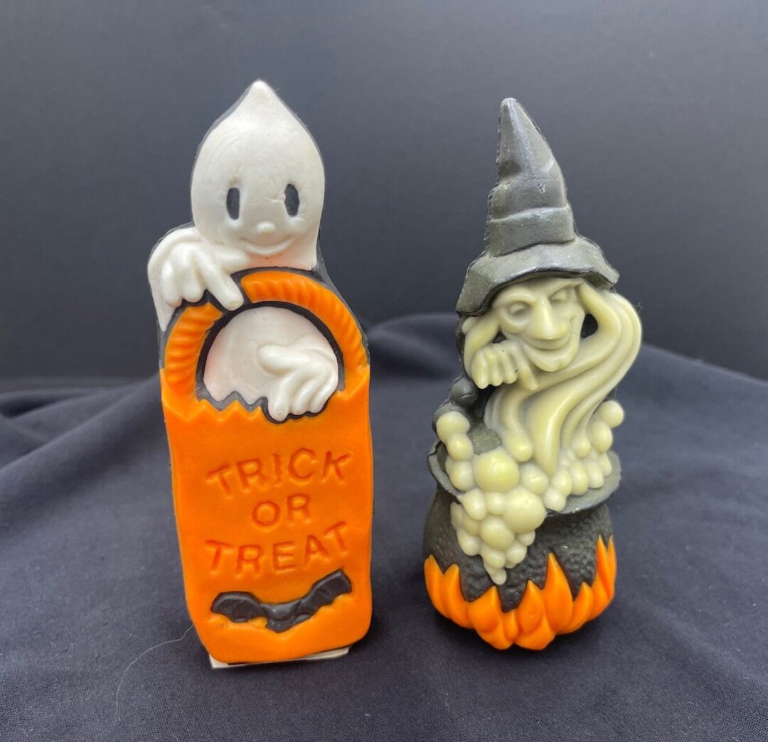 Vintage Set 1980s Halloween Wax Wizard Air Fresheners, Wax-like Ghost ...
