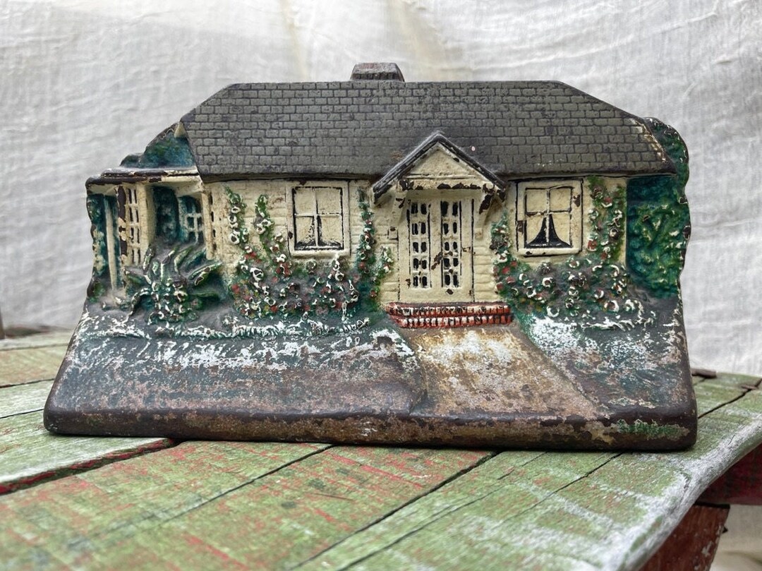 Antique 1930s Cottage Doorstop, Cast Iron, CJO 1283 Judd Company ...