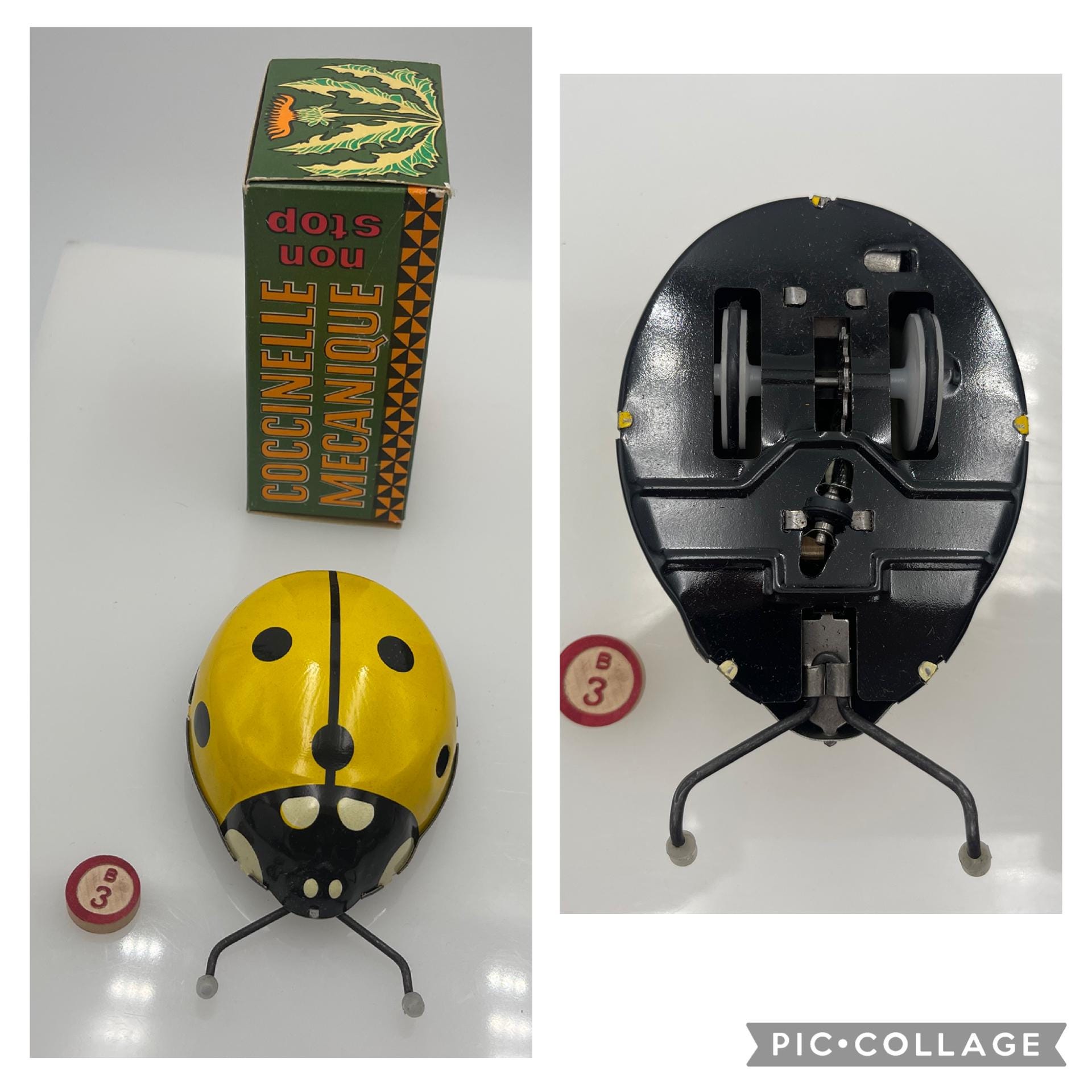 Vintage Wind up Tin Litho Toy Beetles, Key Wind Up, Colorado Beetle ...