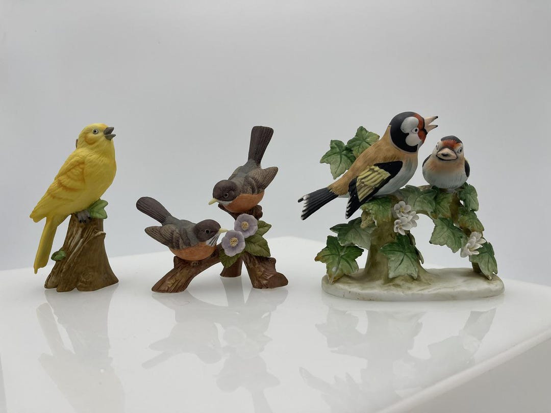 Vintage Lefton Ceramic Birds, Baltimore Orioles, Double Robins, Yellow ...