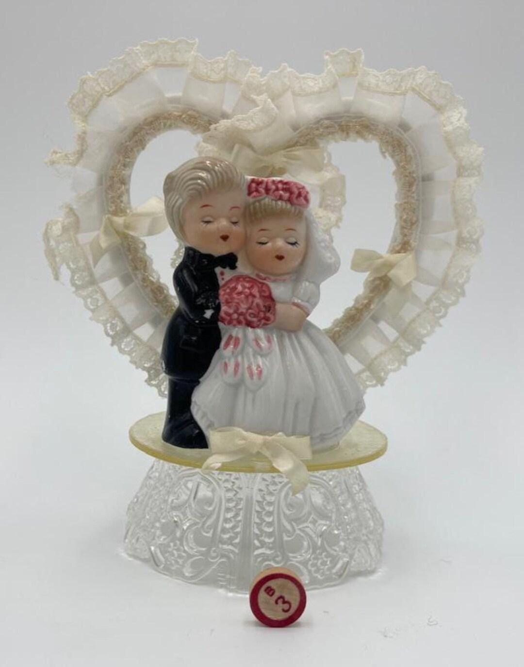 Vintage Wedding Cake Toppers, Hand Painted, Ceramic, Porcelain, Plastic ...