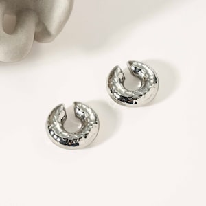 Chunky Ear Cuffs in Gold & Silver Textured Ear Cuffs Hammered Cuff ...