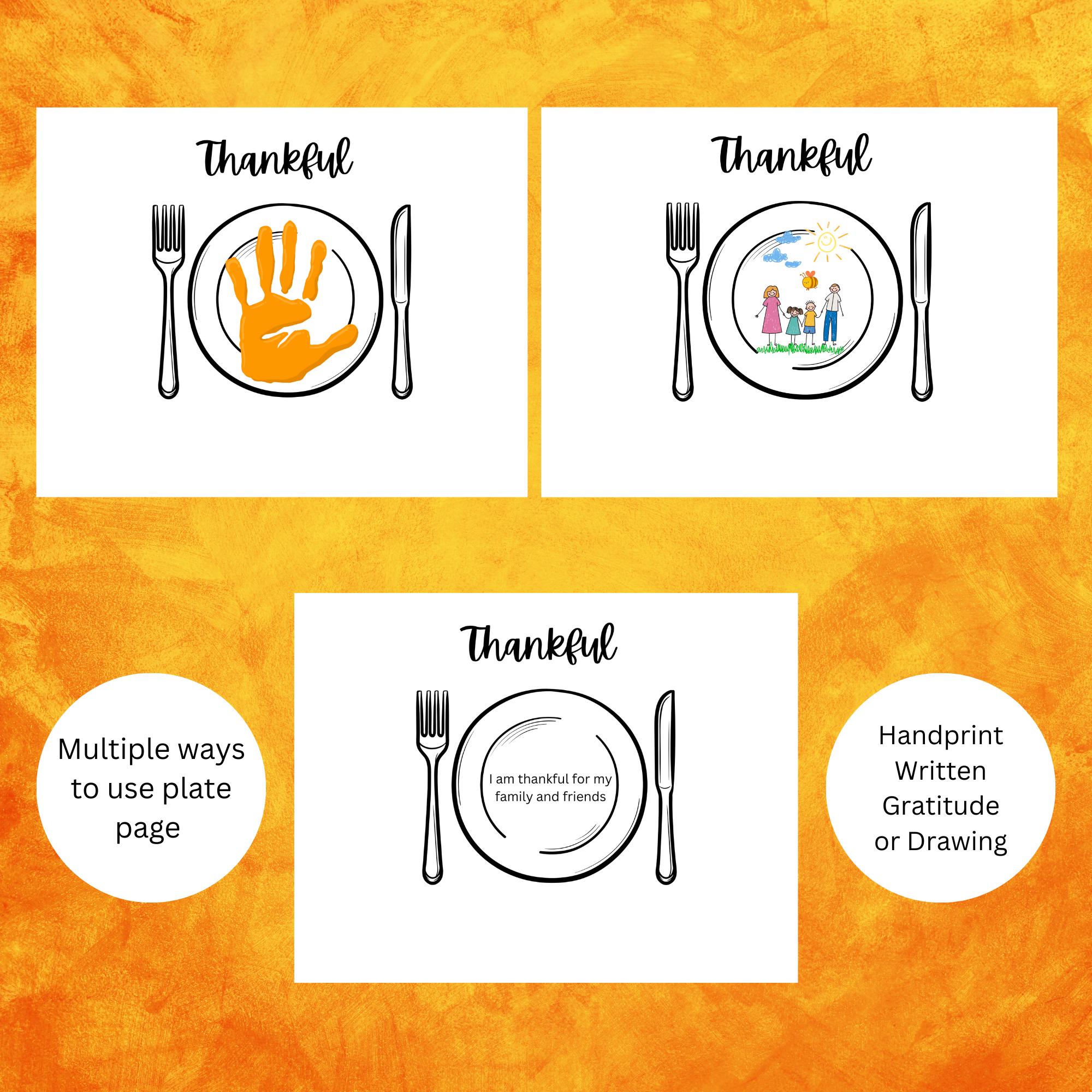 Thanksgiving Handprint Art Bundle, Preschool Toddler Kids Activities ...