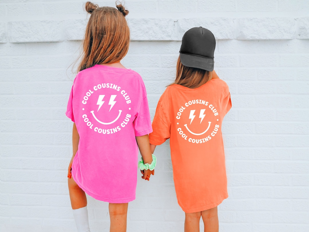 Cool Cousins Club Tshirt, Cousin Crew Tshirt for Kids, Checkered Smiley ...