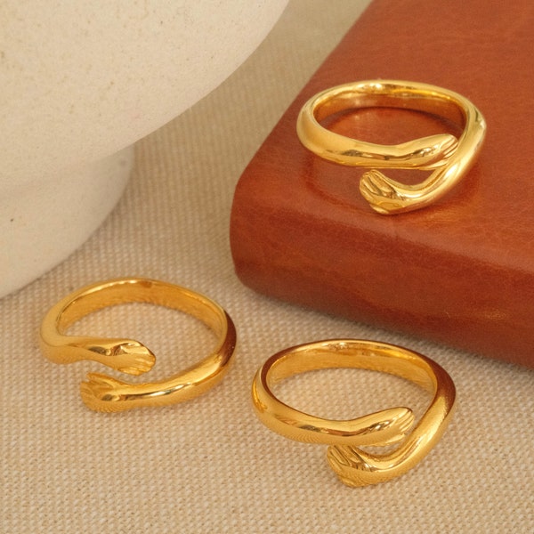 Hug Ring Gold - Etsy