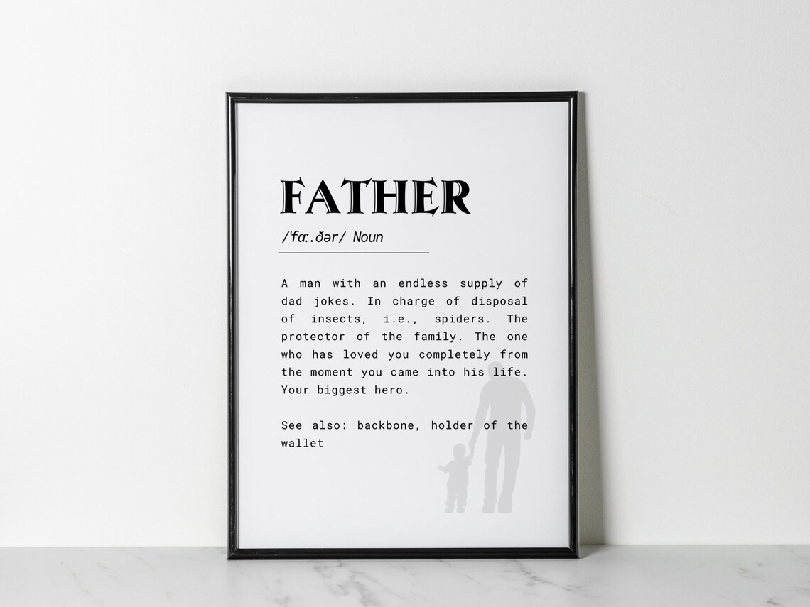 Father Definition Father Quotes Printable Dad Poem Father - Etsy Ireland