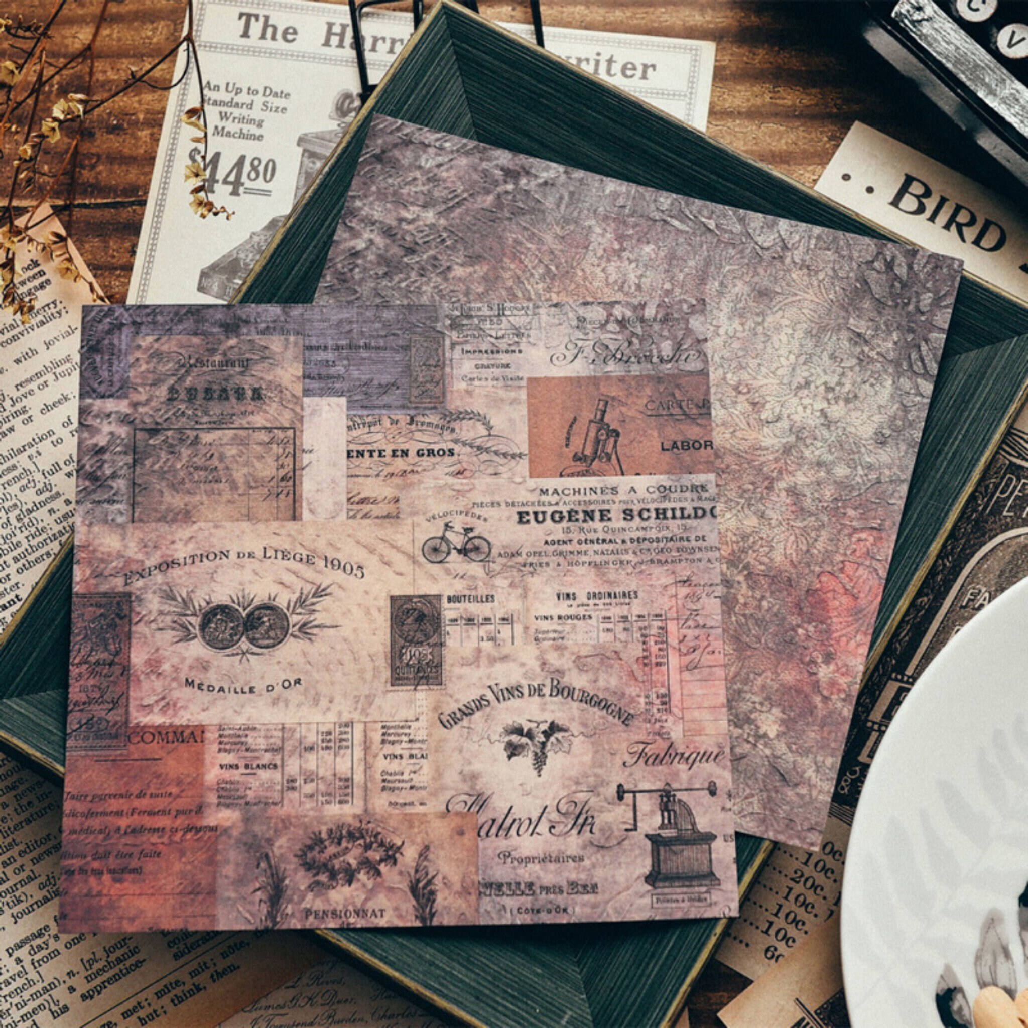 Vintage Cardstock Set 24 Sheets Shabby Chic Scrapbooking - Etsy