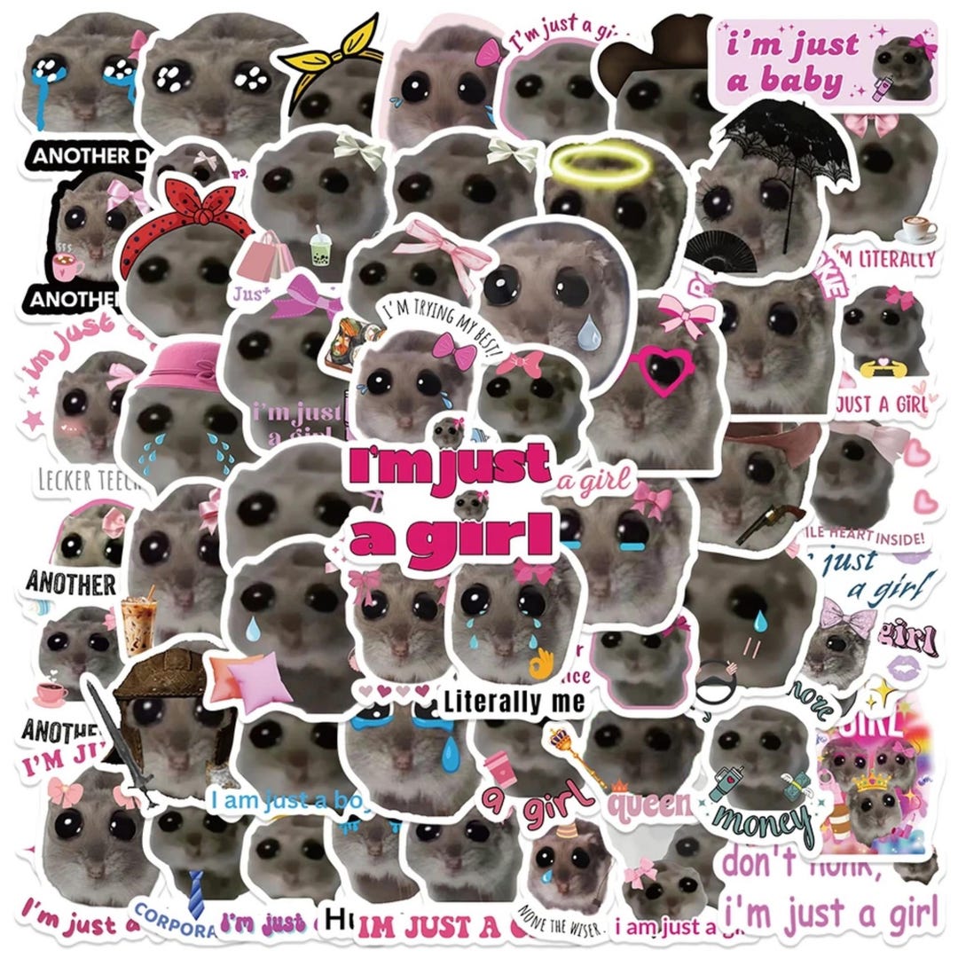 Sad Hamster Meme Stickers 56 Pcs/set Sticker Pack, I'm Just a Girl ...