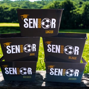Custom Soccer Basket, Graduation Personalized Soccer Baskets ...