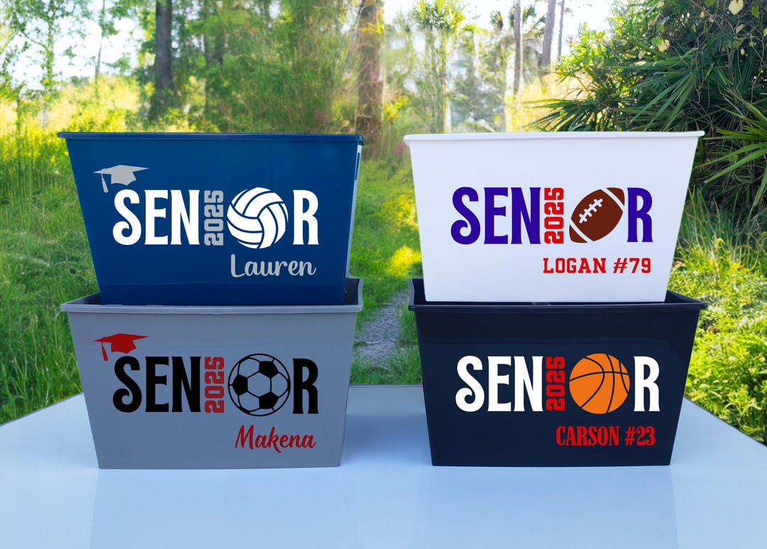 Personalized Graduation Sport Senior Basket, Custom Football ...