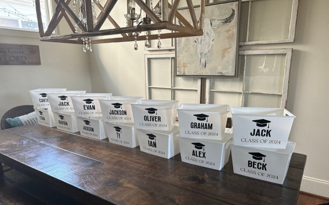 Personalized Graduation Basket, Custom Graduation Basket, Senior Grad ...