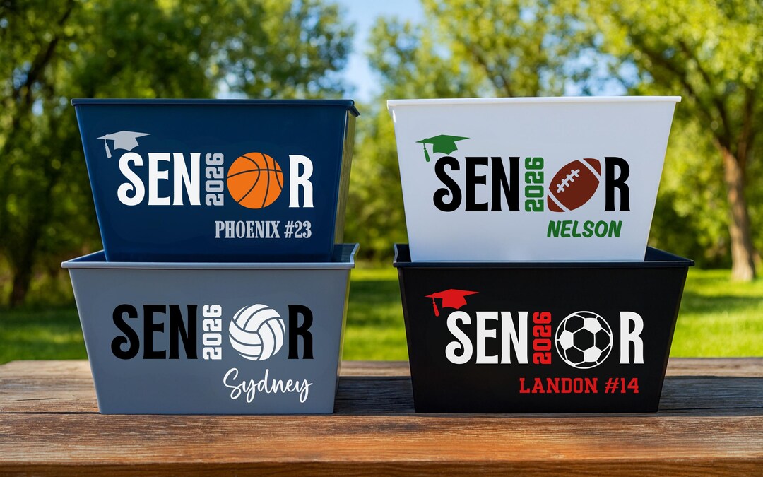 Personalized Graduation Sport Senior Basket, Custom Football ...
