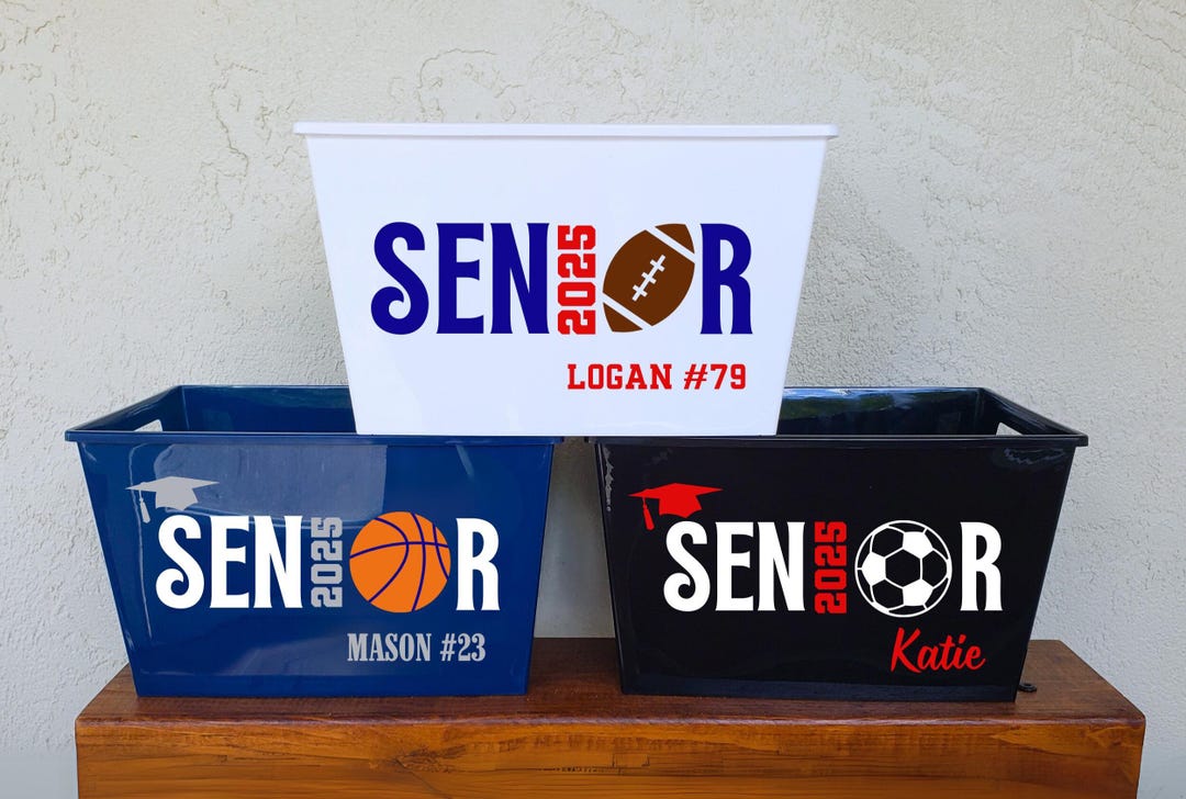 Personalized Graduation Sport Senior Basket, Custom Football ...