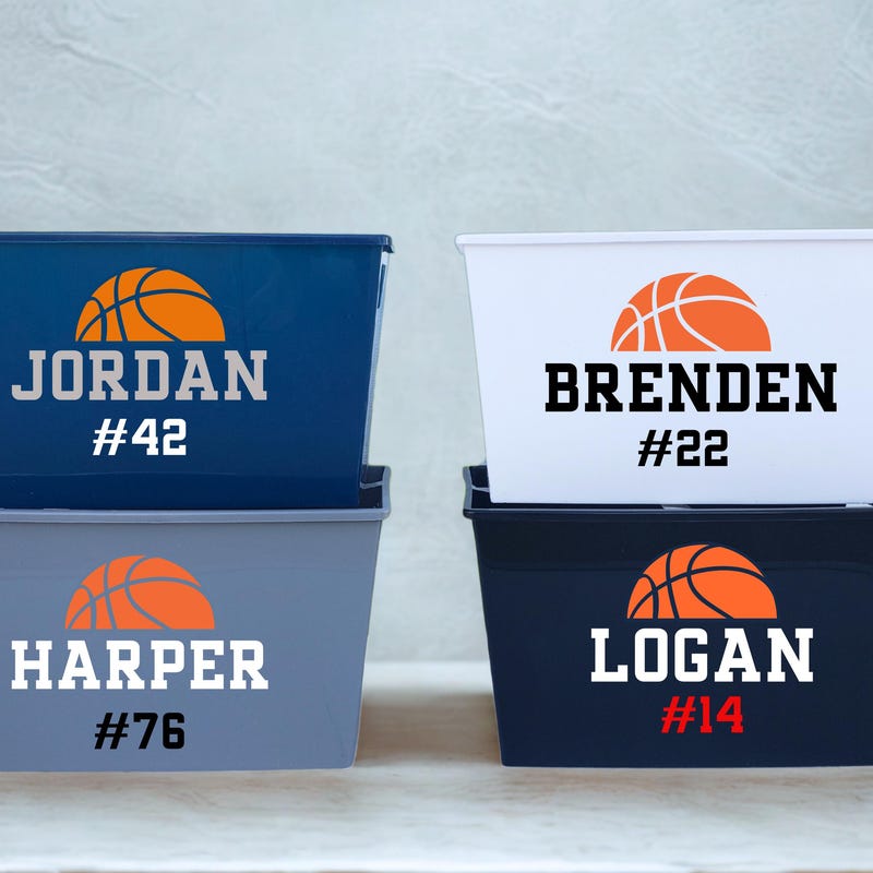 Basketball Senior Bin - Etsy