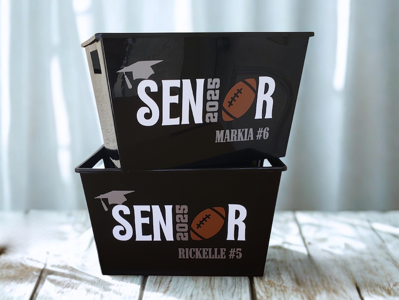 Custom Football Senior Graduation Basket – Personalized Name Gift for ...