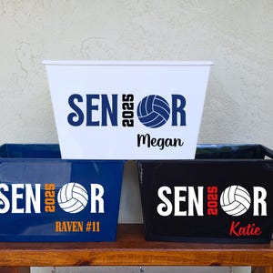 Personalized Volleyball Graduation Basket, Custom Volleyball Bucket ...